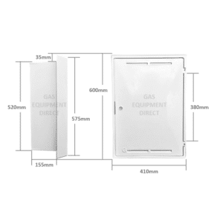 Mk2 Recessed Gas Meter Box (595mm x 410mm x 210mm) - UK Standard ...