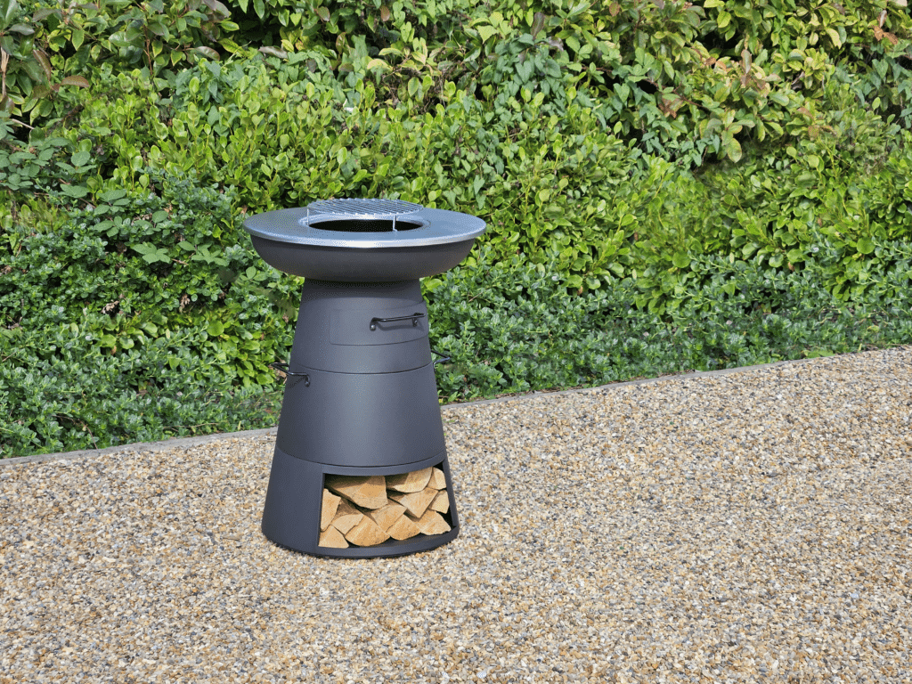 Round BBQ Grill and Fire Pit with Hot Searing Plate – Plancha Grill ...